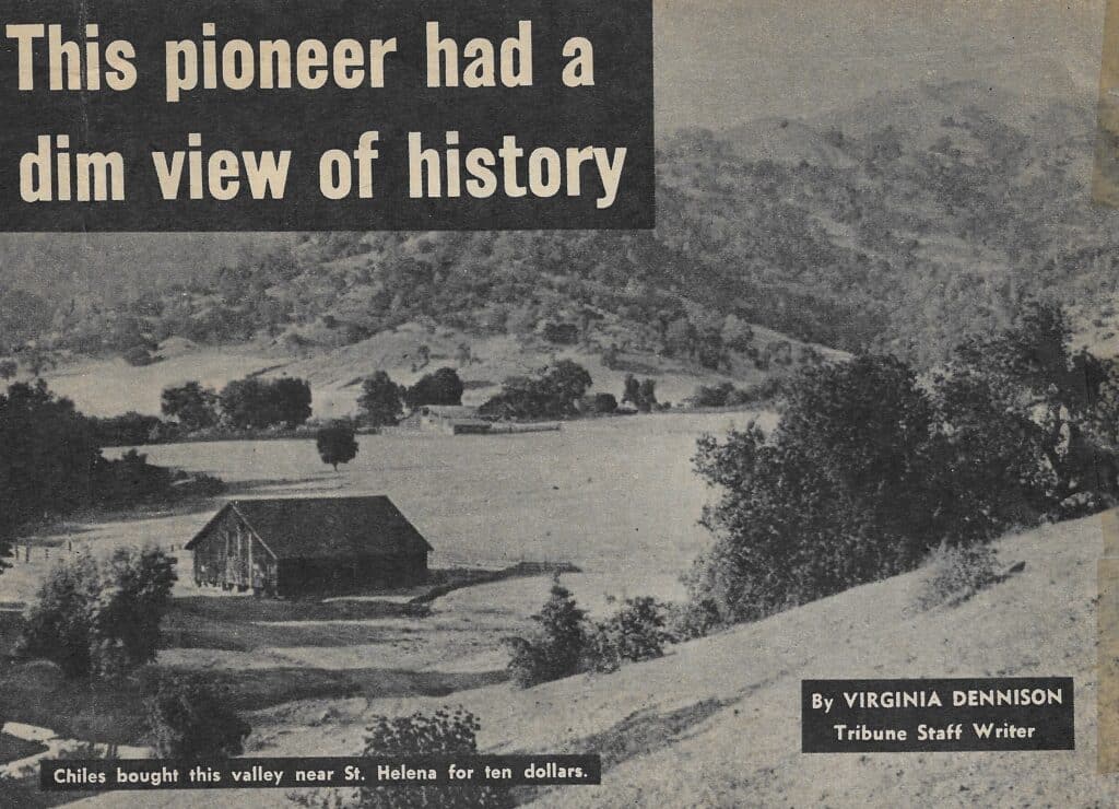 Joseph Ballinger Chiles – Napa County Historical Society