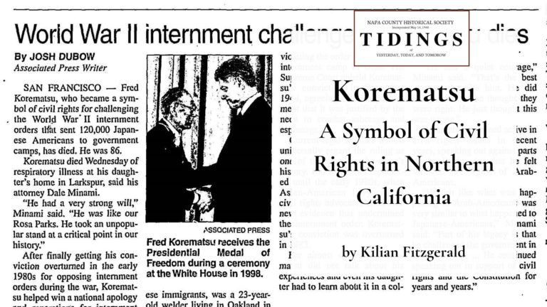 Korematsu, a Symbol of Civil Rights in Northern California – Napa ...