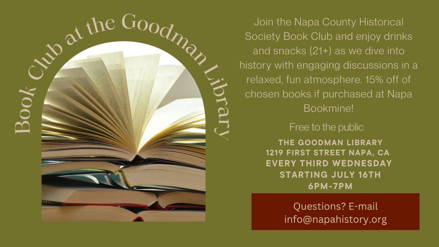 Book Club at the Goodman – Napa County Historical Society